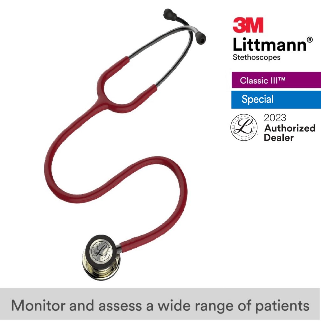 3M Littmann Classic III Stethoscope, 27 inch, 5864 with New Gear ...