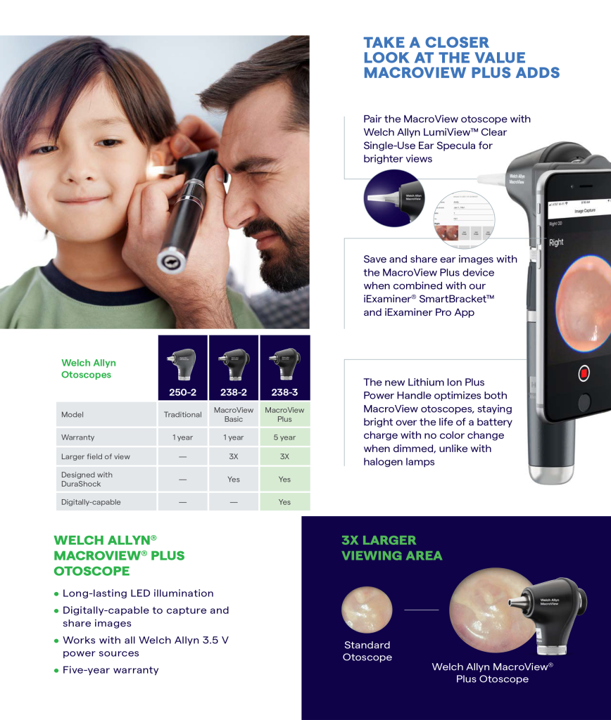 Welch Allyn 238-3 MacroView Plus Otoscope – Medi-Care Products Estore
