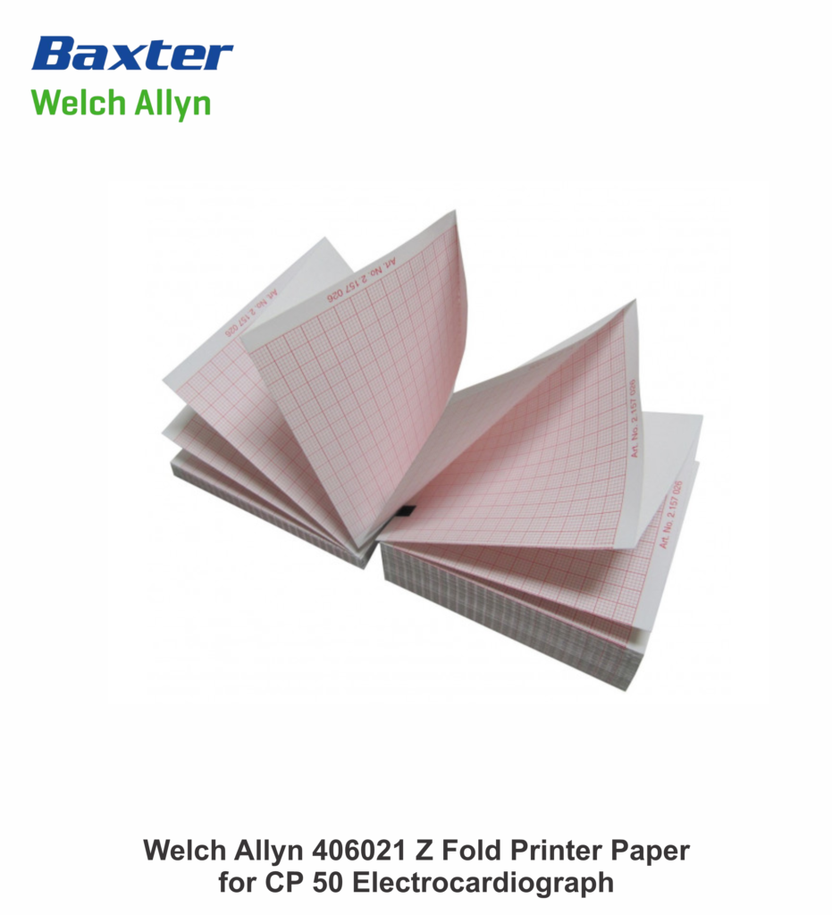 Welch Allyn 406021 Z Fold Printer Paper for CP 50 Electrocardiograph ...